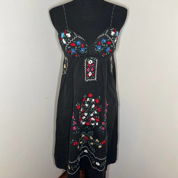 Voom by Joy Han | Dresses | Voom By Joy Han Black Floral Embroidered ...